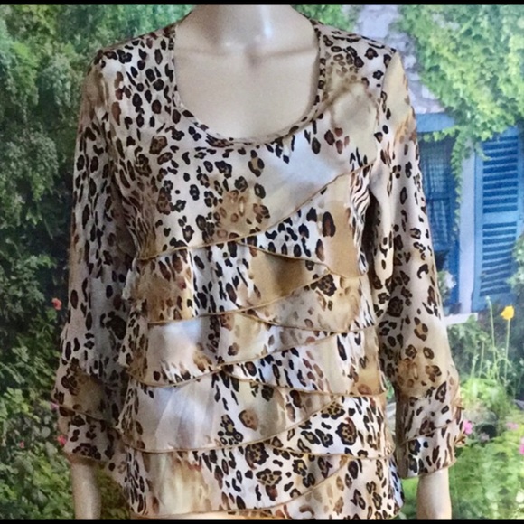 Milano | Tops | Milano Longsleeve Animalprint Top | Poshmark